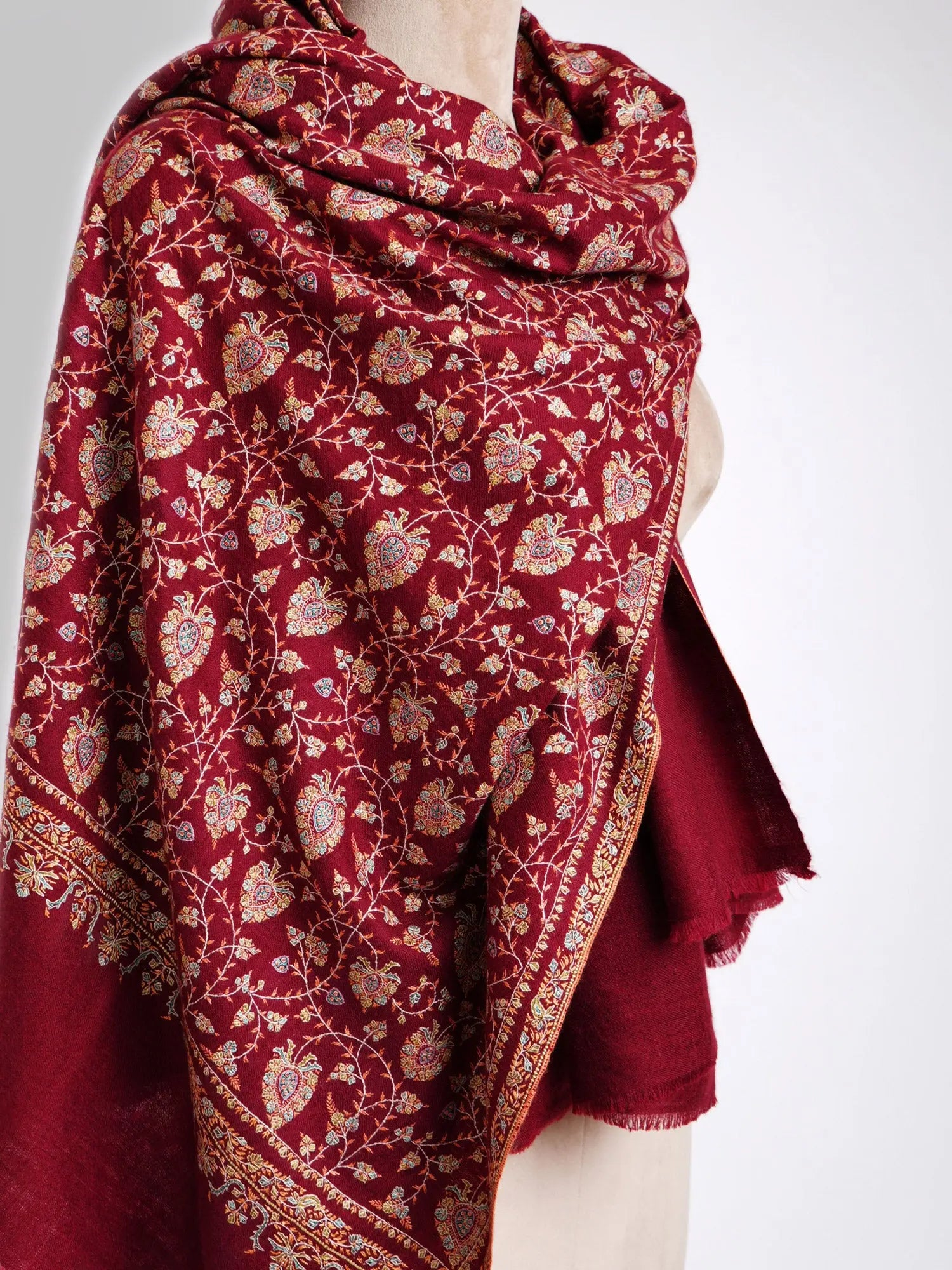 Red Cashmere Scarf | Red Pashmina Shawl