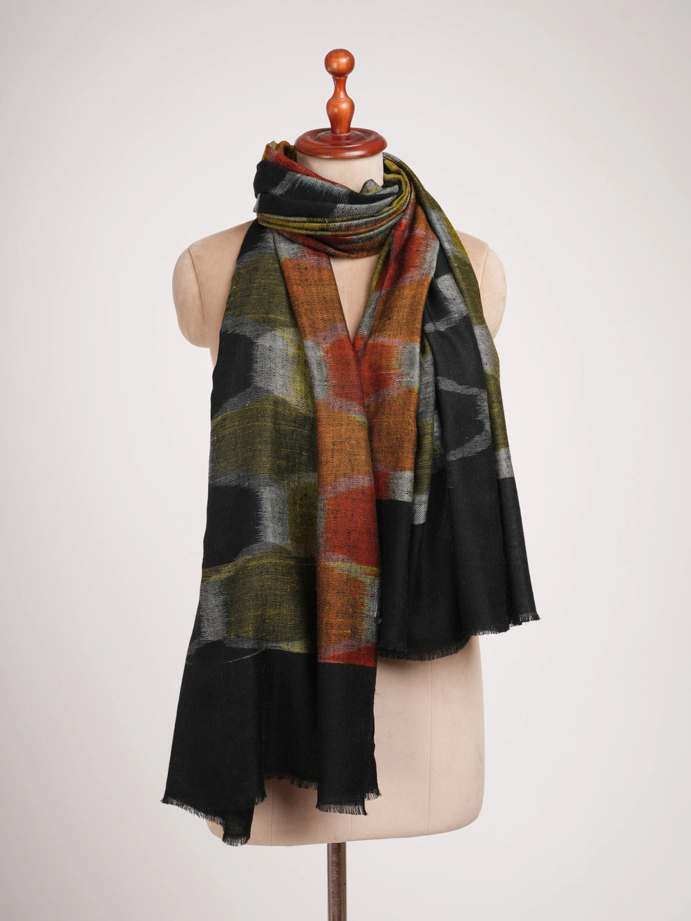 Contemporary Ikat Pashmina Shawl for Cocktail Parties